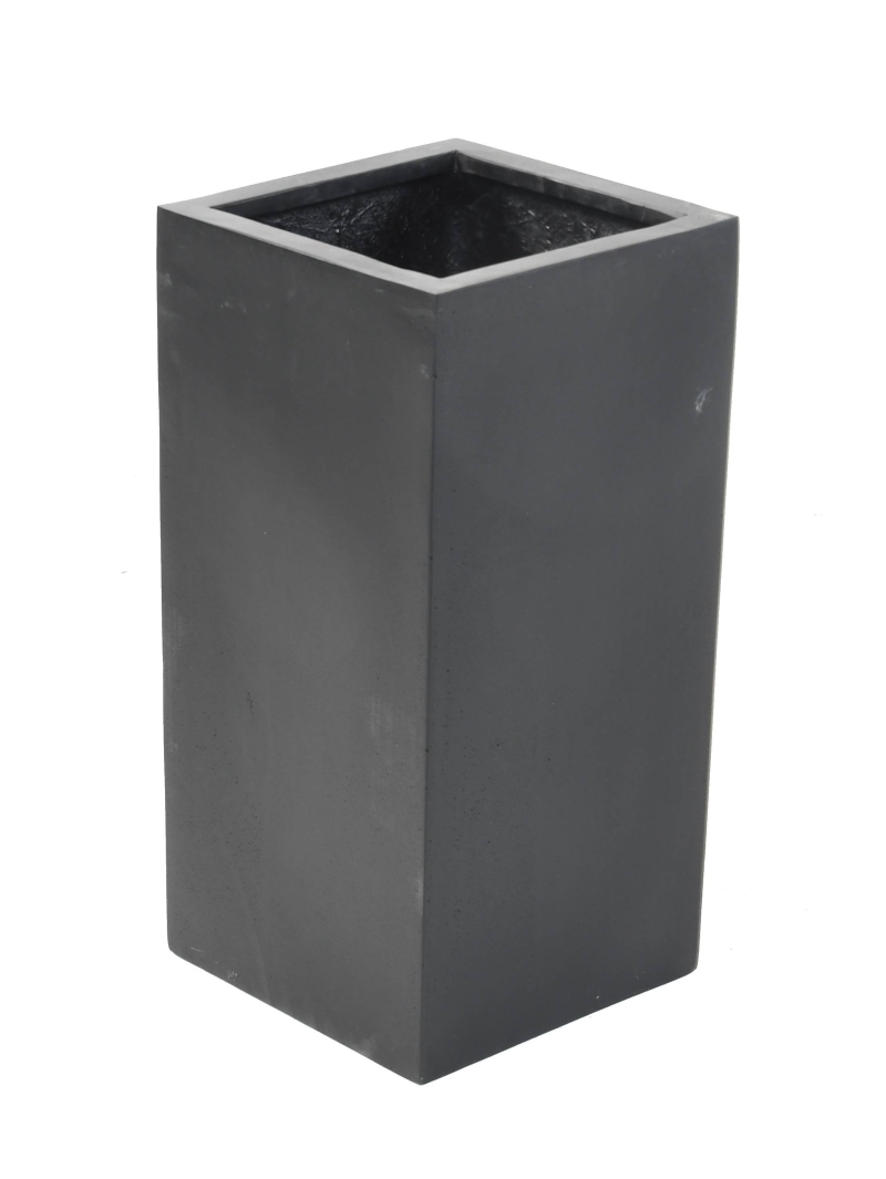 Bacs carrés hauts en fiber | pots décoratifs pour plantes